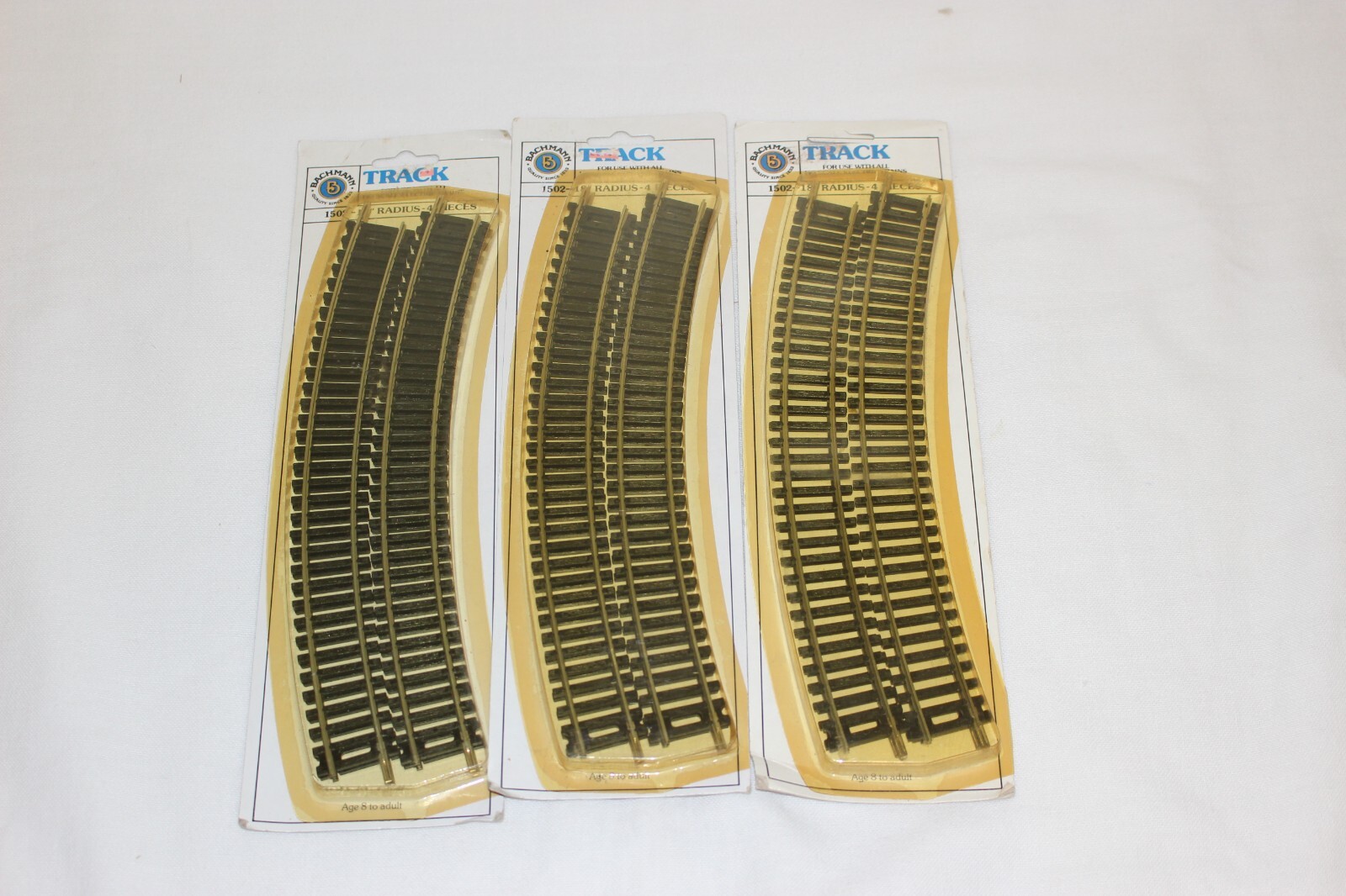 Bachmann HO Scale 18" Radius Curves 3 Packages with 4 Track Pieces Each ...