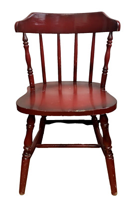 Antique Red Spindle Back Chair | eBay