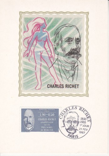 Carte 1er Jour Soie 1987 Personnage Célèbre Charles Richet | eBay