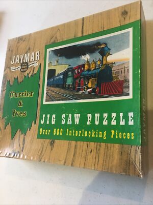 Jaymar Old Currier & Ives Jig Saw Puzzle Old Steam Train | eBay