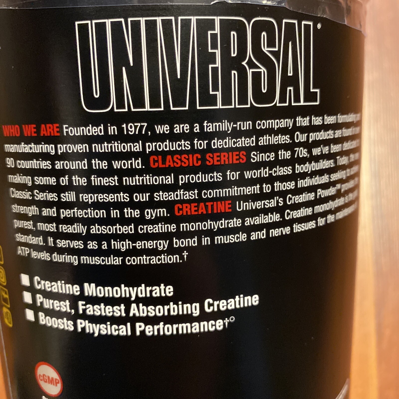Universal Nutrition Creatine Monohydrate 1 kg 1000g 200 Servings 2.2 ...