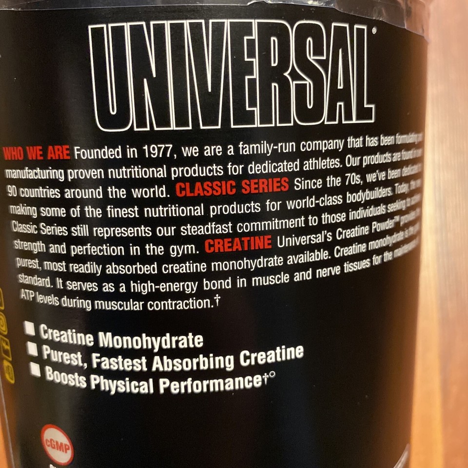 Universal Nutrition Creatine Monohydrate 1 kg 1000g 200 Servings 2.2 ...