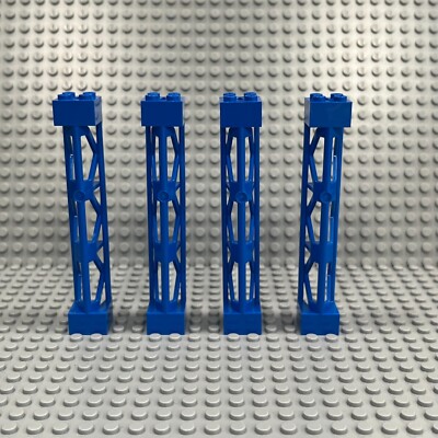 LEGO 95347 Support Girder Blue 2 X 2 X 10 - 3 Posts 3 Sections (Lot Of ...