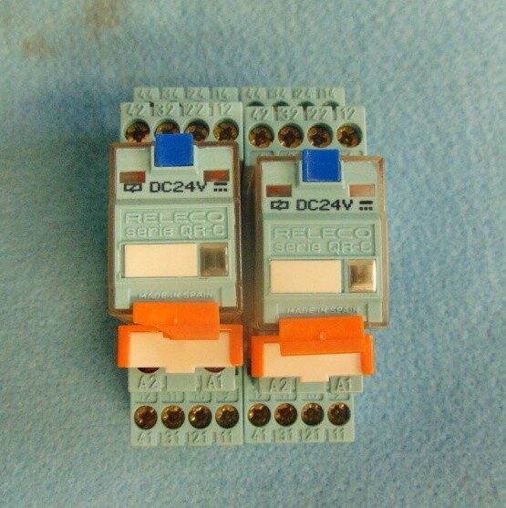 RELECO SERIES QR-C RELAY W/ BASE (LOT OF 2), DC24V, 5A 30V DC1, 150V ...