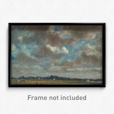 John Constable - Extensive Landscape with Grey Clouds Print 11x17 Art ...