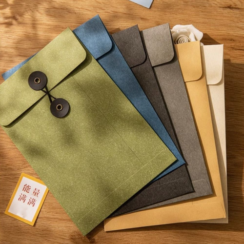 1x European Style Kraft Paper Envelopes A4/A5 Simple Archive Bag ...