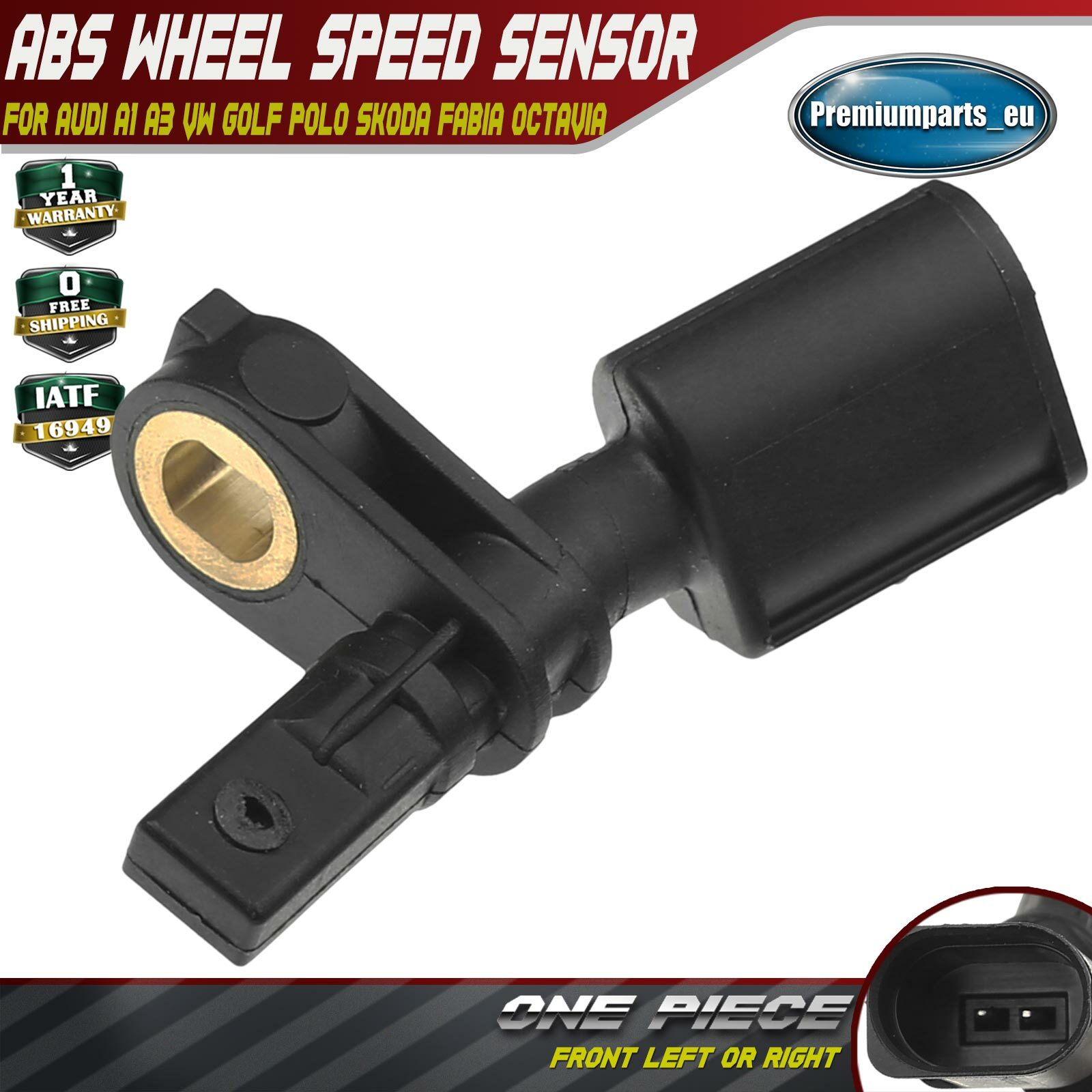 ABS SENSORS FRONT FOR AUDI A1 VW GOLF TIGUAN POLO PASSAT SKODA FABIA ...