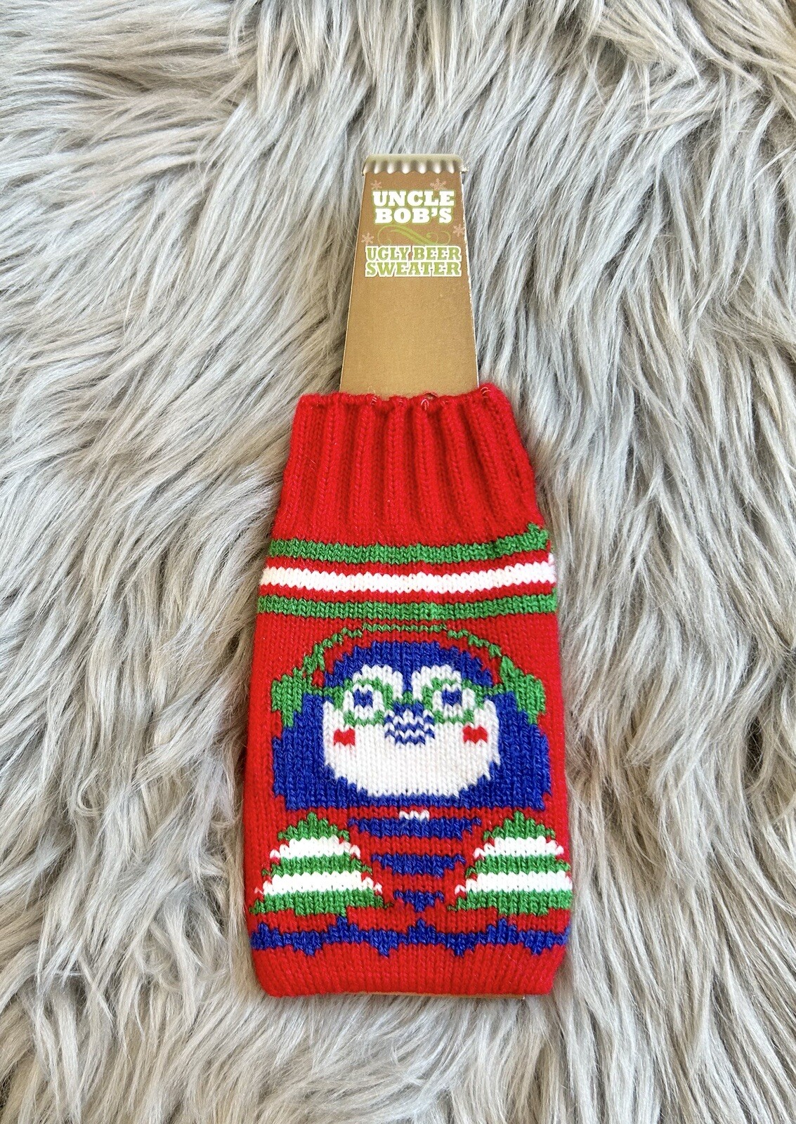 UNCLE BOB’S Ugly Beer Sweater Christmas Cozy New Holiday Red Holiday ...