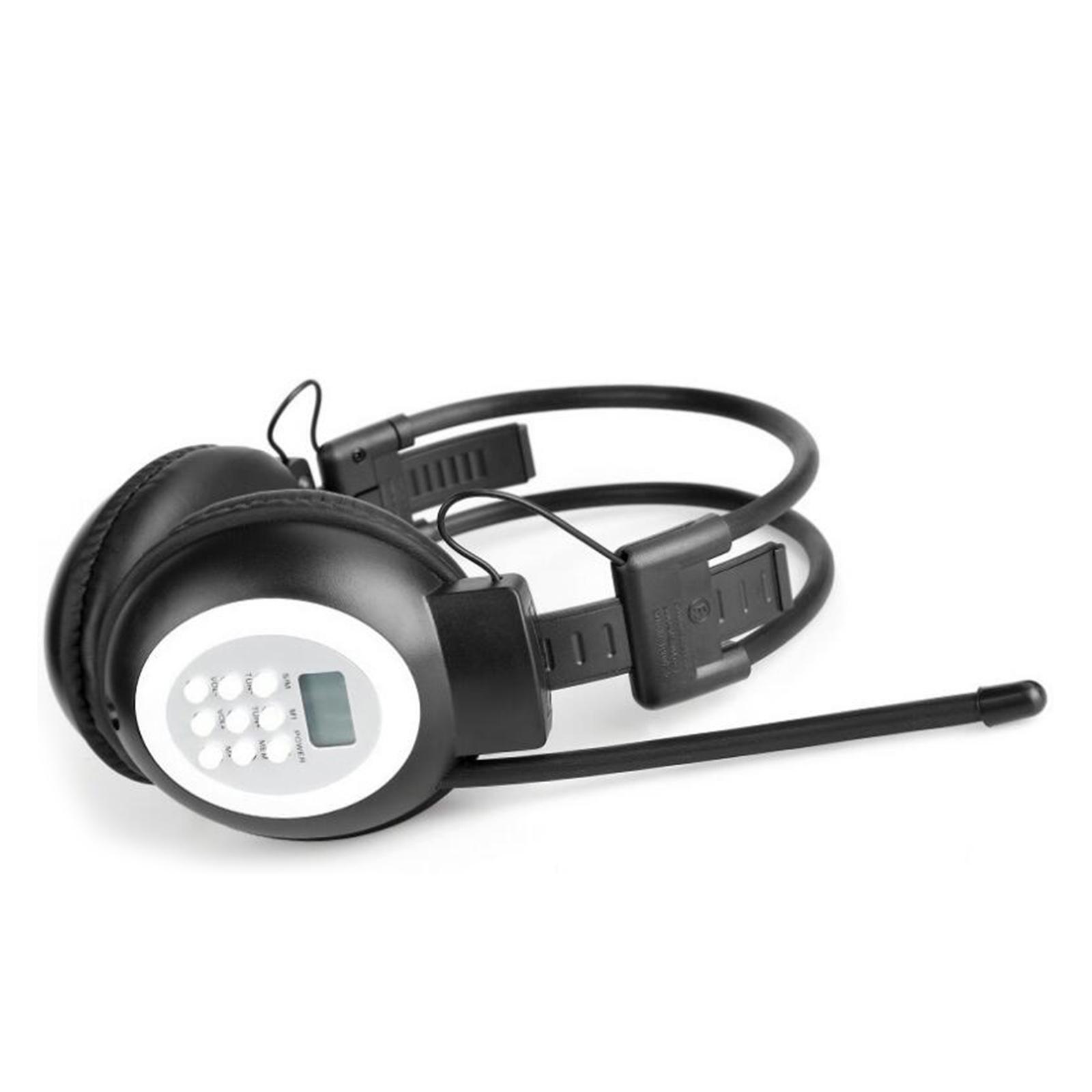 FM Headphone Radio Receiver Wireless Headset Radio Earphone Receiver ...