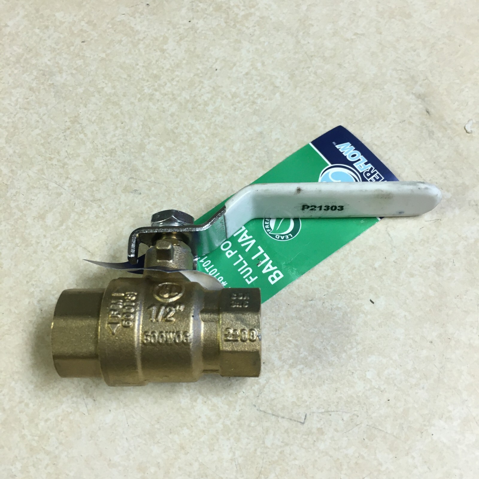 Everflow 1/2" Full Port Threaded Lead Free Shut Off Ball Valve for ...