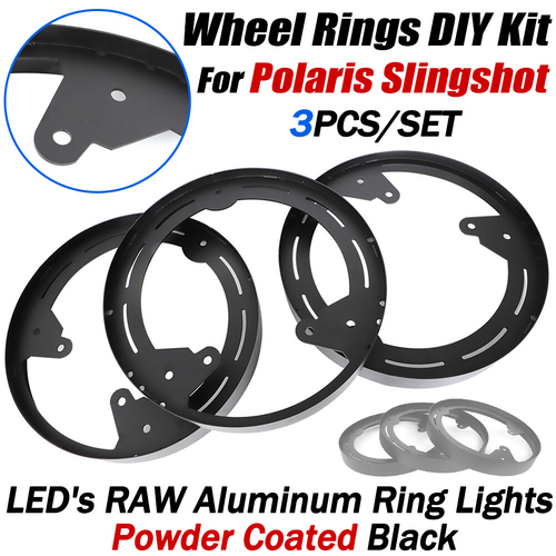 For POLARIS SLINGSHOT Wheel Rings DYI Kit LED's RAW Aluminum Ring ...