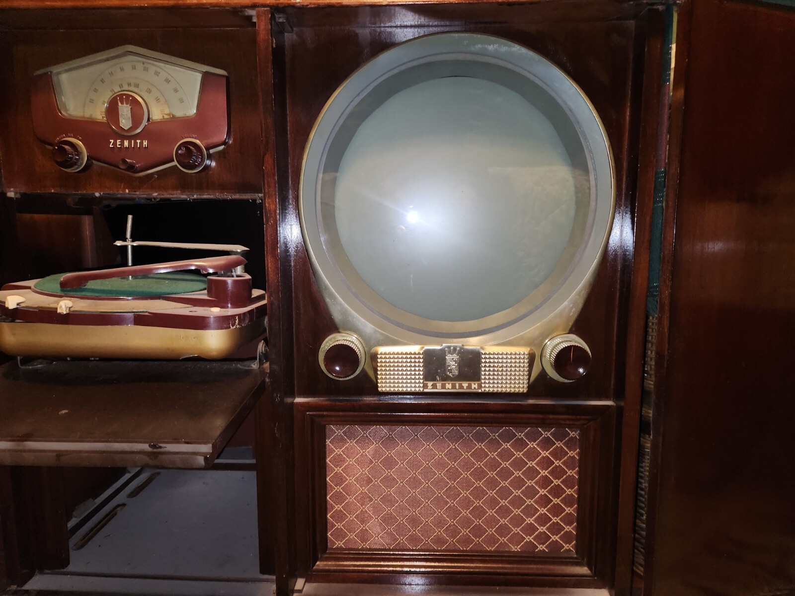 Antique 1950s TV Television Set Round Screen Zenith ROUND Tube | eBay