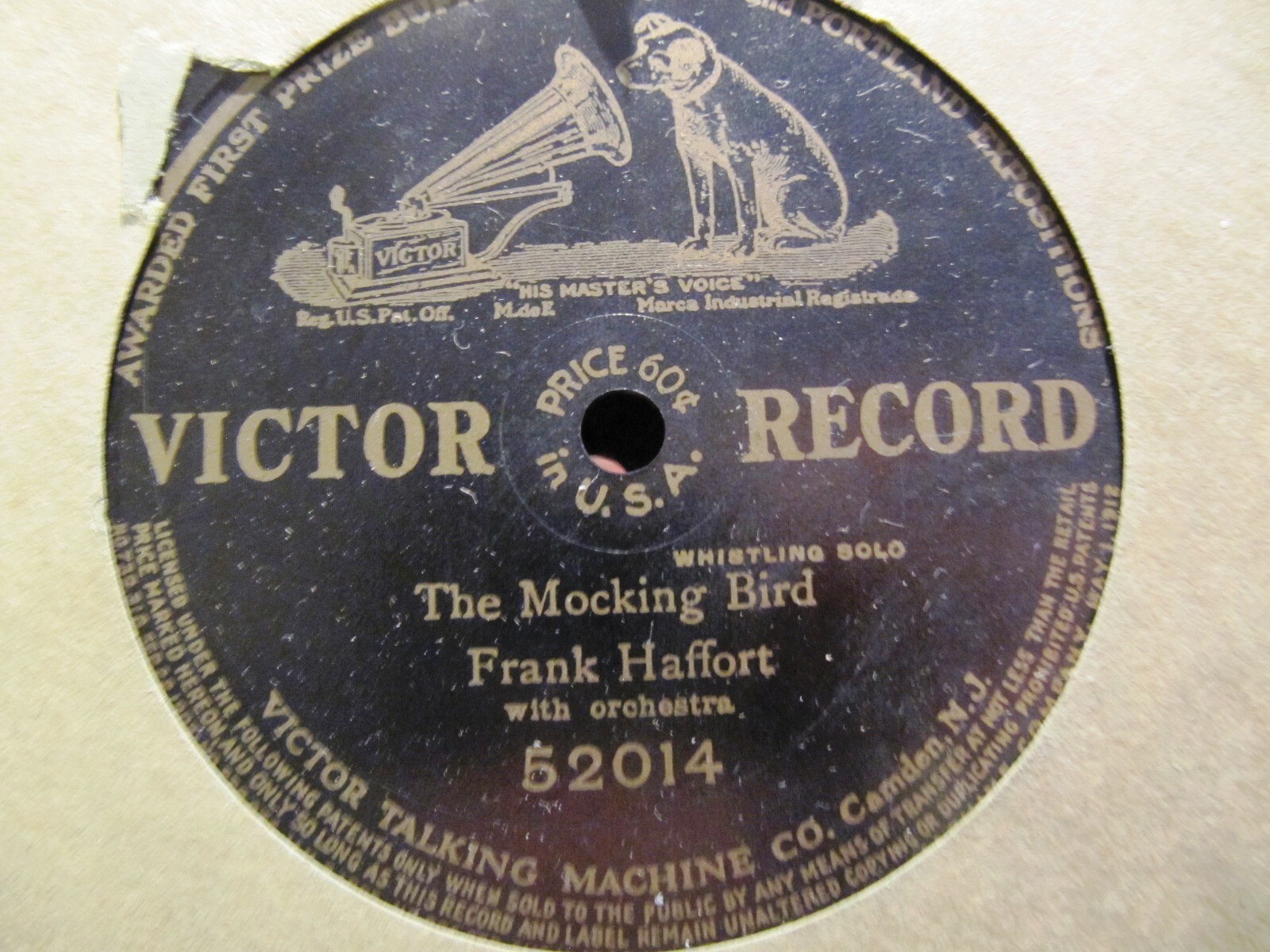 1905 G&T FRANK STAFFORD Whistler British MUSIC HALL Mocking Bird VICTOR ...