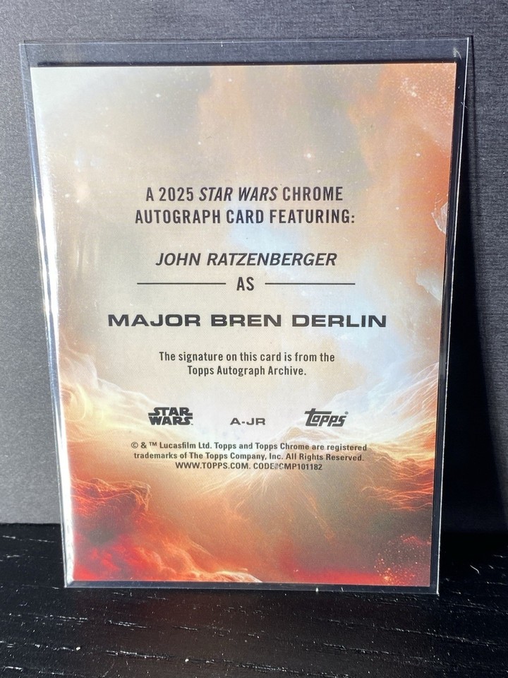 2025 Topps Chrome Star Wars Major Bren Derlin A-JR John Ratzenberger ...