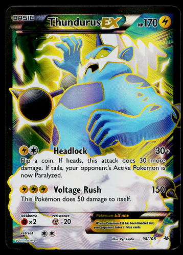 THUNDURUS-EX 98/108 ROARING SKIES POKEMON TCG | eBay