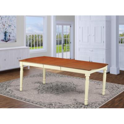 Dover Dining Room table with 18" Butterfly Leaf -Buttermilk and ... | eBay