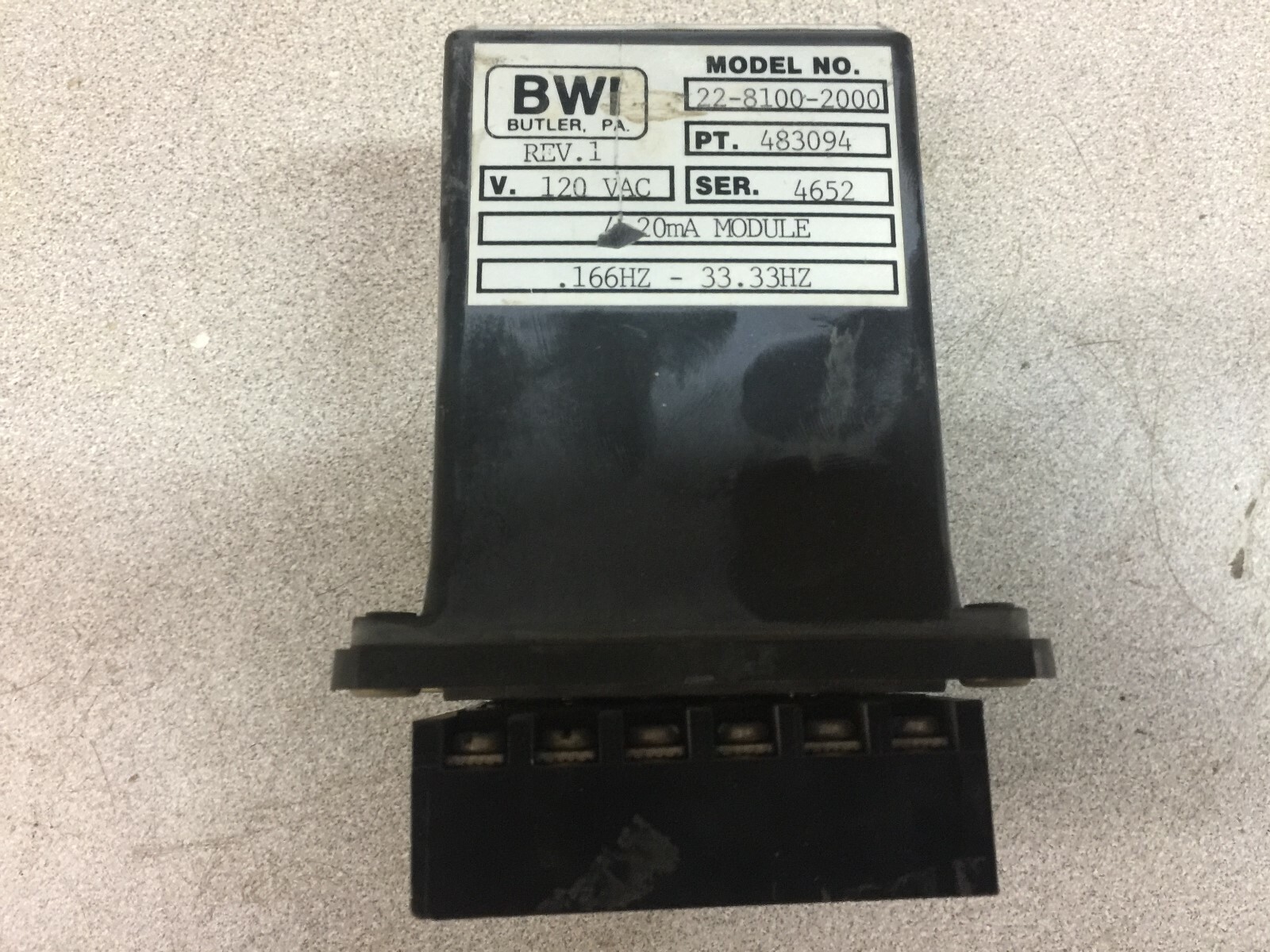 NEW NO BOX BWI 4-20MA MODULE 22-8100-2000 | eBay