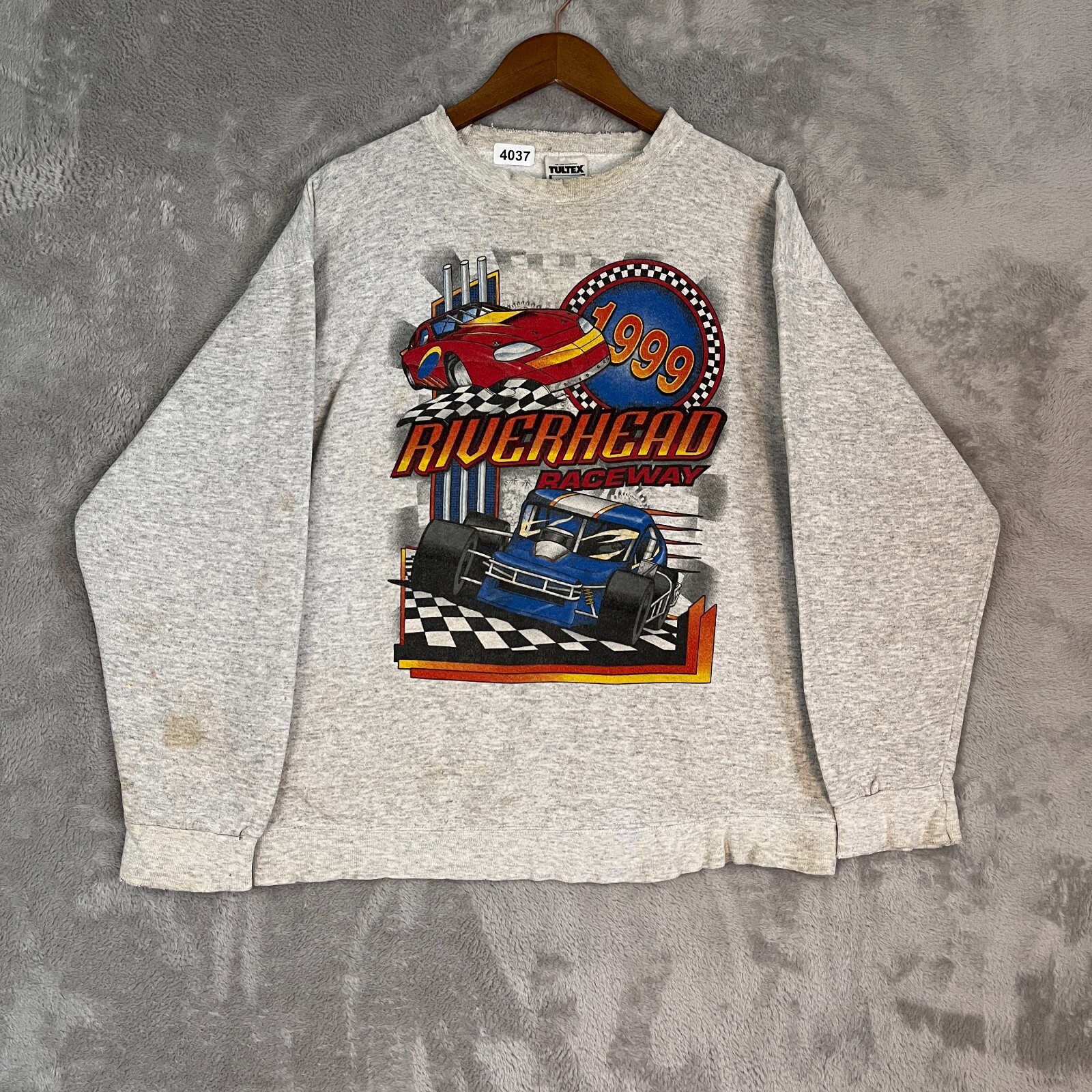 Vintage 1999 Riverhead Racing Sprint Car Sweatshirt M… - Gem