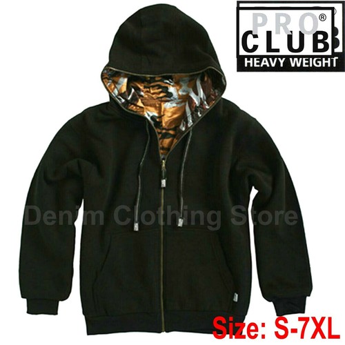 Pro Club Reversible Full Zip Up Heavyweight Thick Jacket Sweatshirts ...