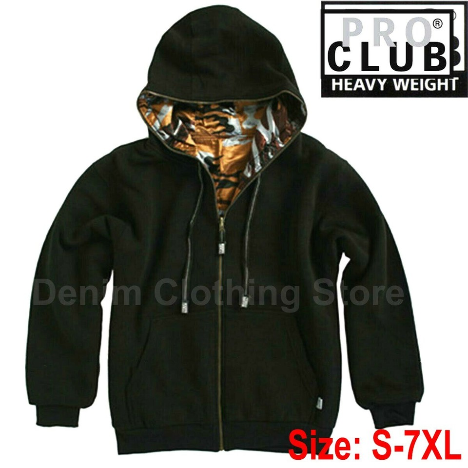Pro Club Reversible Full Zip Up Heavyweight Thick Jacket Sweatshirts ...