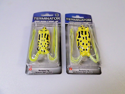 LOT OF 2 - TERMINATOR WALKING FROG & JR - 3 YEL LEOP & 25 YEL LEOP ...