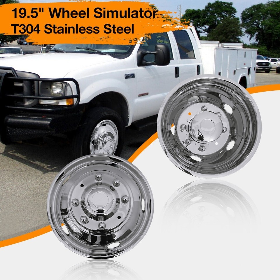 For 2003-2004 Ford F450/F550 19.5'' Stainless Steel Dual Wheel ...