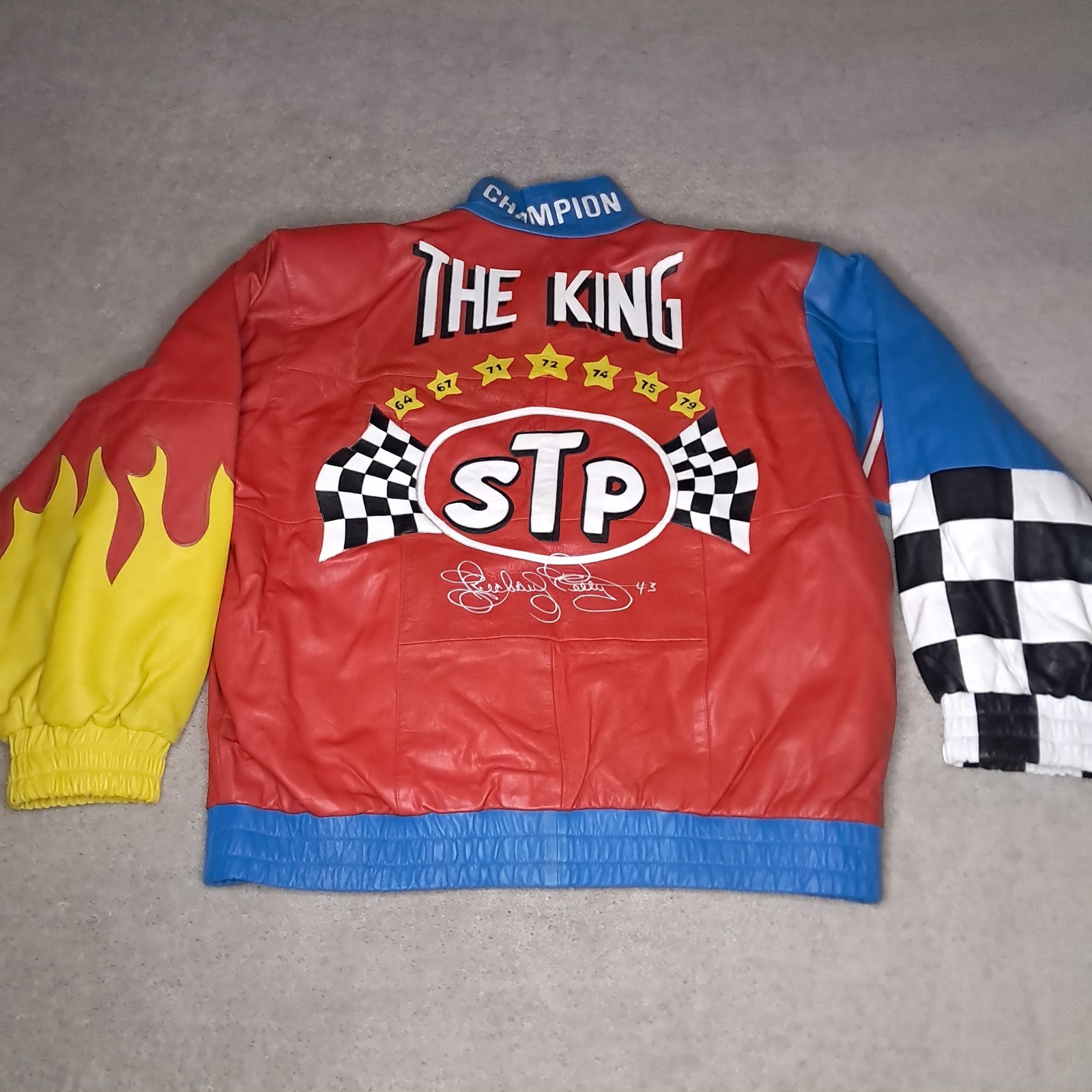 Vintage Rare Richard Petty 7 Time The King STP #43 Leather Racing 3XL ...