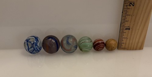 ANTIQUE GERMAN MARBLES LOT Handmade Swirl Agate Clay | eBay