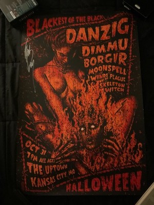 Danzig Blackest of the Black Oct. 31 2008 Signed Poster Misfits Samhain ...