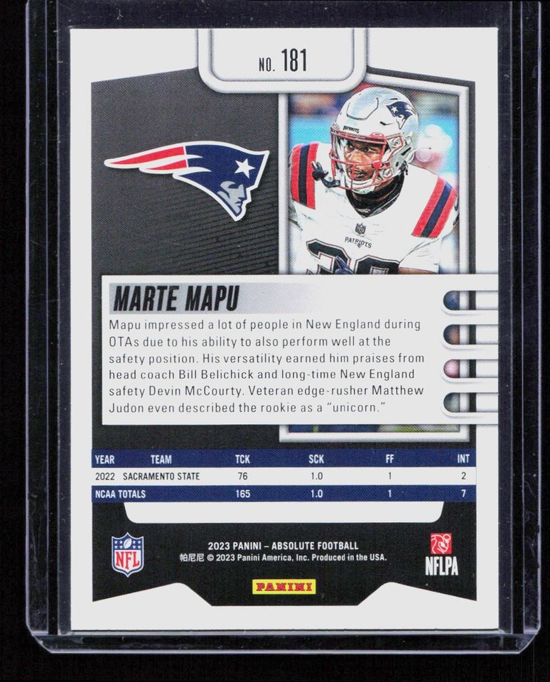 Marte Mapu 2023 Panini Absolute #181 Rookie | eBay