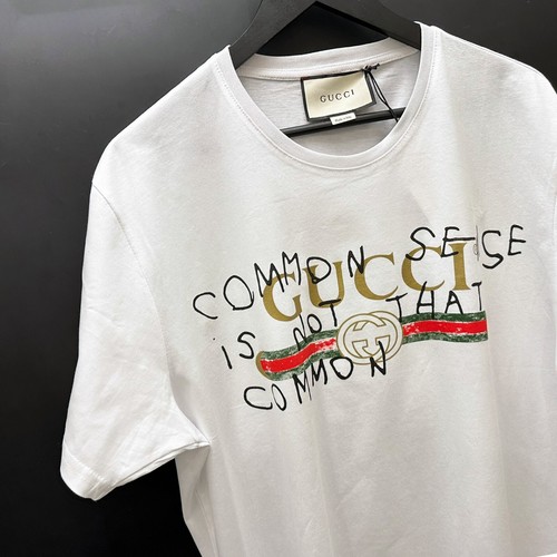 Gucci Common Sense GG Logo Print White Shirt Size 2XL | eBay