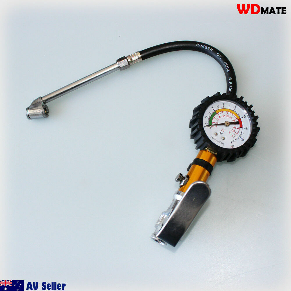 Inflator Deflator Tyre 1/4“ NPT 220PSI Dial Gauge 15Bar Air-bleed ...