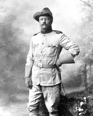COLONEL THEODORE ROOSEVELT IN HIS ROUGH RIDERS UNIFORM - 8X10 PHOTO ...