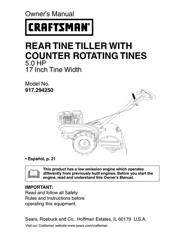 Craftsman Rear Tine Tiller With Counter Rotating Proxibid, 50% OFF