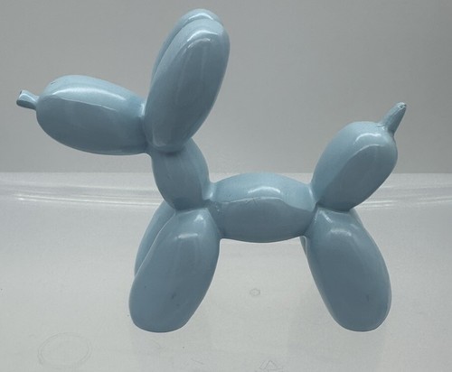 Balloon Dog Puppy Resin Sculpture Baby Blue Pop Art Shelf Décor Small ...