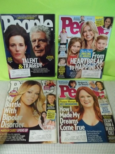 PEOPLE magazine lot of 4 - celebrities 2018 Brad Pitt KATE SPADE Ben ...