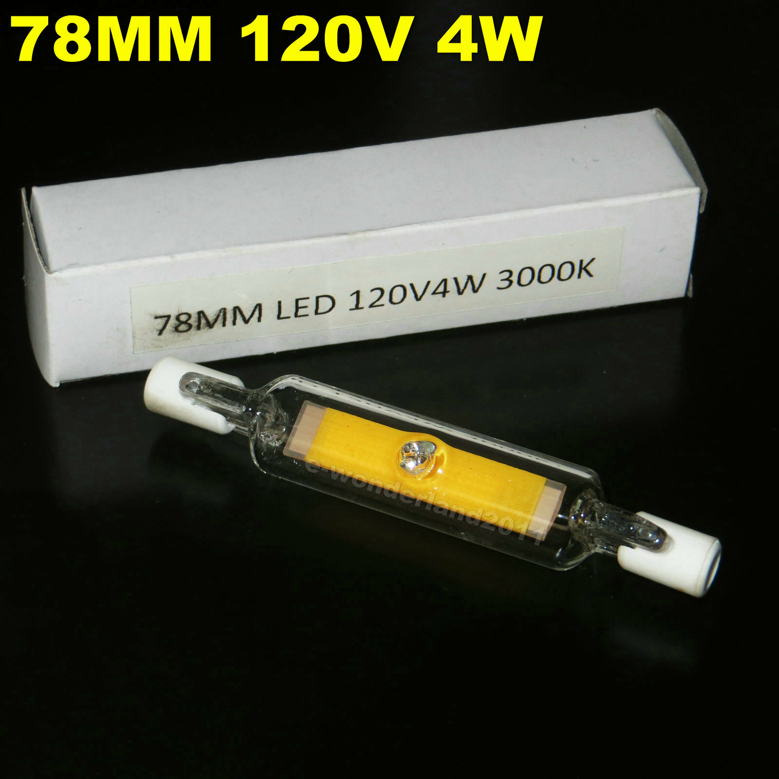 4W J78 R7s 78mm Glass Tube COB LED light bulbs Replacement Halogen Lamp ...