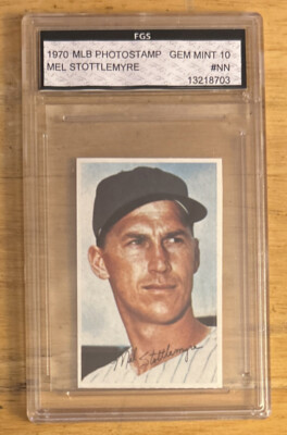 1970 Dell Mel Stottlemyre Baseball Stamp #NN Yankees Pitcher Graded FGS ...