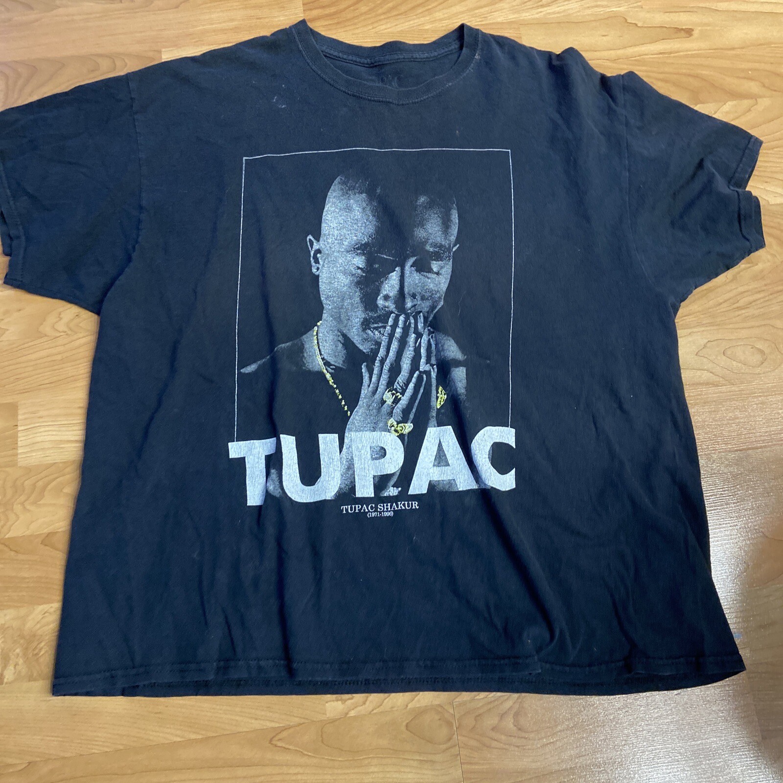 Vintage Tupac Shakur 2pac Praying Prayer Shirt Blac… - Gem