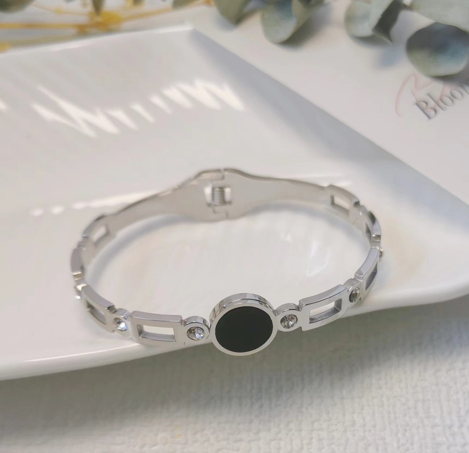 Silver Roman Numerals Circles Dics Bracelet Chain Bangle Punk Xmas Gift ...