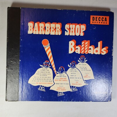 Barber Shop Ballads Various 1940 Vintage 10" Vinyl 4 Record Box Set ...