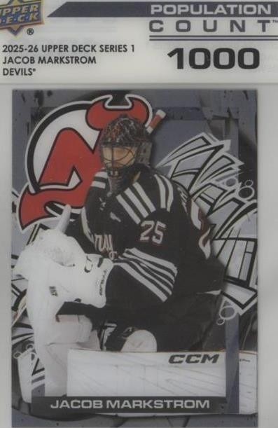 2025-26 Upper Deck Series 1 - Population Count Jacob Markstrom #PC-7 ...