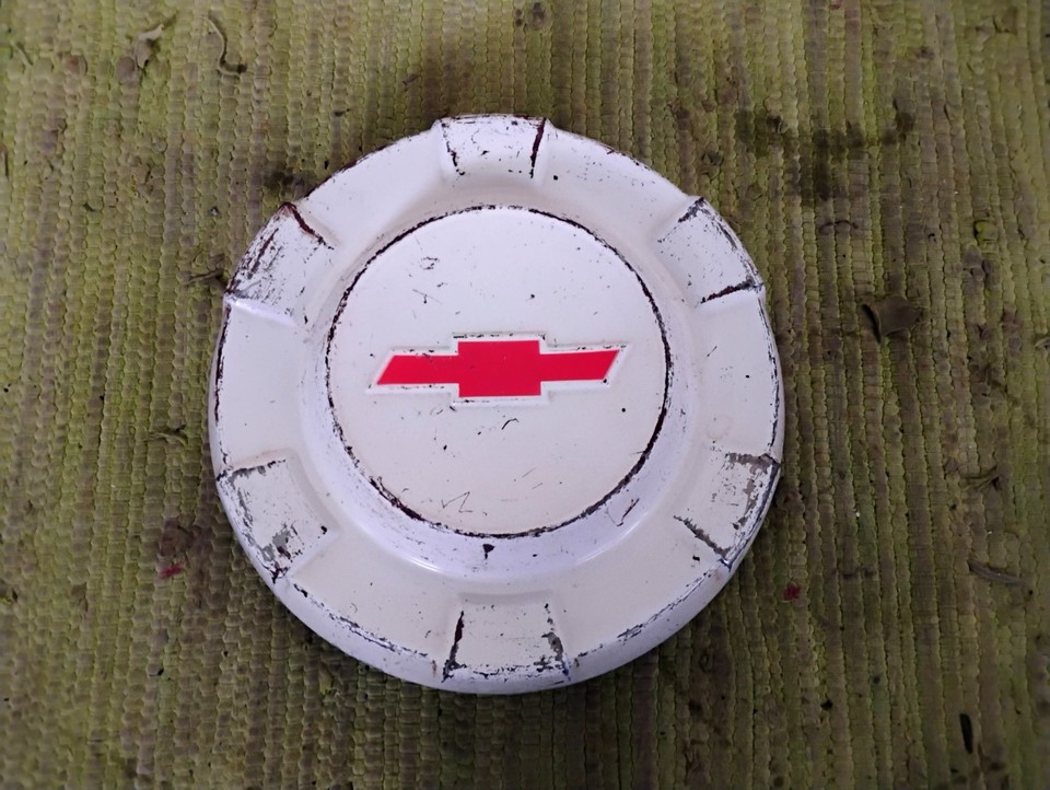 61 62 63 Chevy Truck 3/4 ton Dog Dish HUB CAPS Set of 4 C20 C30 1961 ...