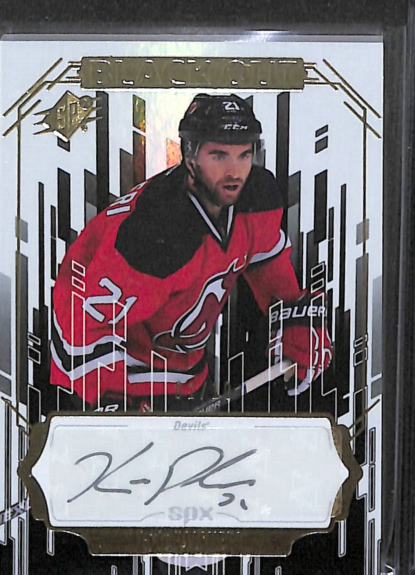 2016-17 Upper Deck SPx Hockey Blackout Autograph #BO-KP Kyle Palmieri ...