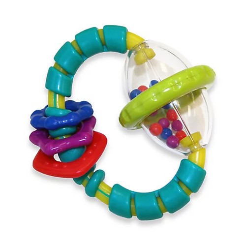 Bright Starts™ Grab & Spin rattle colors month+ toys baby first toys | eBay