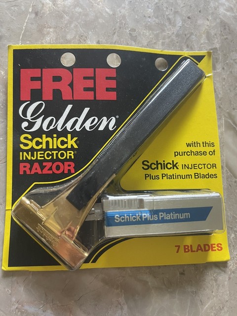 Vintage Golden Schick Injector Razor 18kt Gold Plated W/ 7 Plus ...