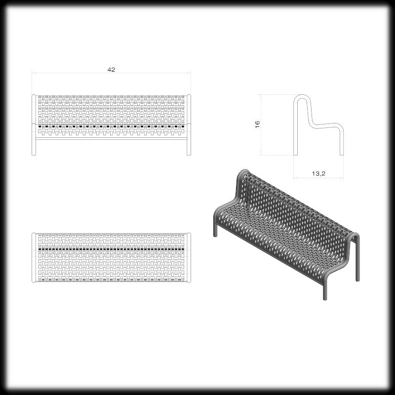 N Scale Train Accessories 5x 3D Printed Metal Platform Benches - 1:148 ...