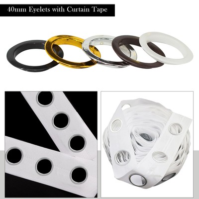 Curtain Header Tape with Eyelet Liner Accessories Sewing Header Rings ...