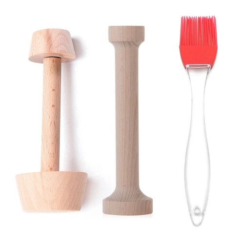2PCS Baking Shaping Kitchen Tool & Pastry Brush Food Mallet Mini Muffin ...
