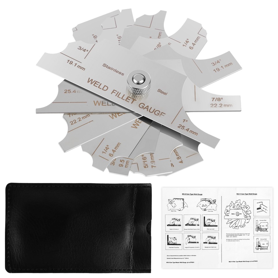 Metal Weld Fillet Gauges Stainless Steel Fillet Weld Set Gage ...